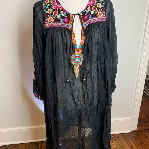 Johnny Was | Dresses | Johnny Was Embroidered Beaded Tunic | Poshmark